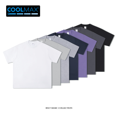 IDLT 落肩COOLMAX 廓形 宽松纯色Tee恤透气速干凉感抑菌防晒CM13