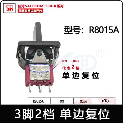 切换开关翘板扁柄复位金属