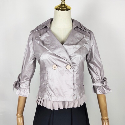 正品春秋薄款七分袖时尚风外套