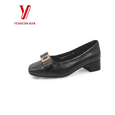 意尔康通勤单鞋女鞋蝴蝶结5551GA30712Y方头新款秋季女2025浅口