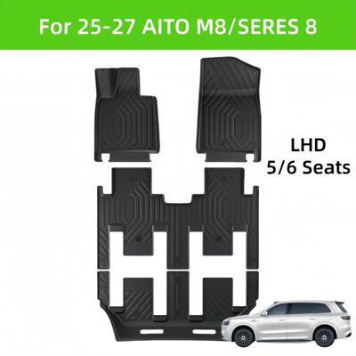 For 25-27 AITO M8/SERES 8 TPE Car Floor Mat/Rear Trunk Mat