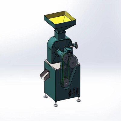 水稻脱壳机 胶辊砻谷机 三维solidworks2022模型 +二维CAD图纸
