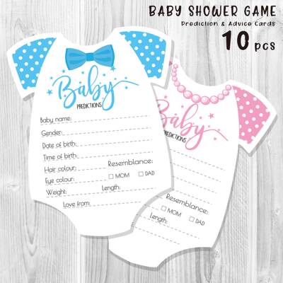 Gender Reveal Party Prediction Card Birthday Party Game Card