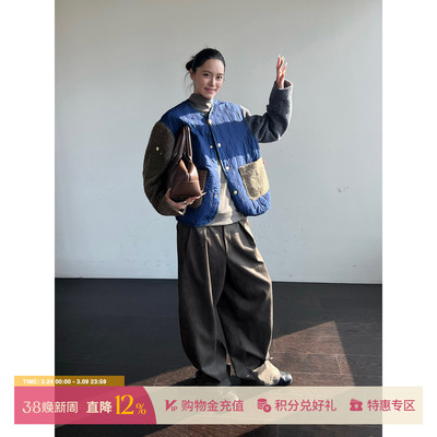 GARCON BY GARCON 25秋冬新品 经典超声波拱门羊羔毛拼接圆领夹克