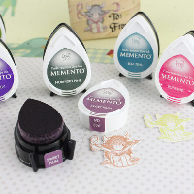 日本进口月猫Tsukineko MEMENTO水滴艺术多用印台 橡皮章手帐 MD