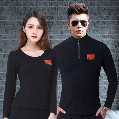 新款国旗标圆领短袖t恤交谊舞