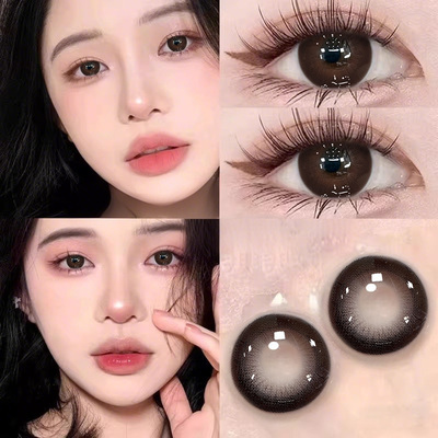 芝士可可美瞳半年抛大直径日常通勤咖色2026新款隐形眼镜WF正品TN