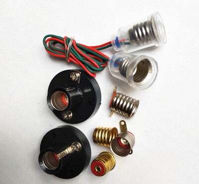 B9 E10螺口灯座螺口灯底座 实验灯座 指示灯座灯泡卡扣插口小灯座