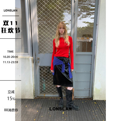 LONSLAN 2026AW修身百搭羊毛针织长袖打底衫