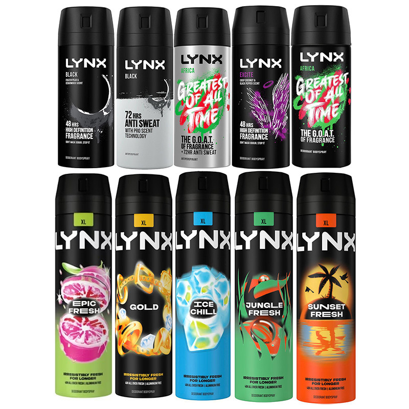 英国原装进口LYNX凌仕男士香水止汗喷雾 10款选1 香味热烈