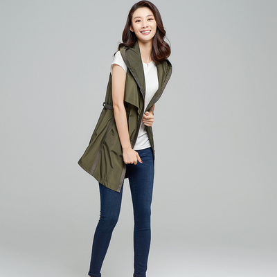 春秋无袖风衣坎肩背心马夹