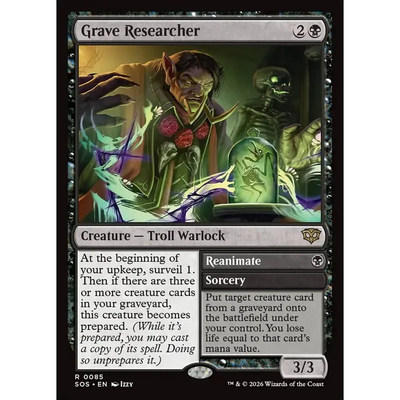 【北境卡牌】万智牌 坟墓研究员 Grave Researcher SOS 英文平/闪