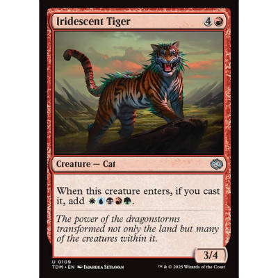 【北境卡牌】万智牌 虹彩虎 lridescent Tiger TDM 英文平卡 银