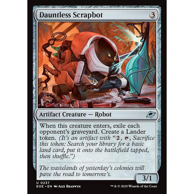 【北境卡牌】万智牌 不屈拆解机 Dauntless Scrapbot EOE 英文 银