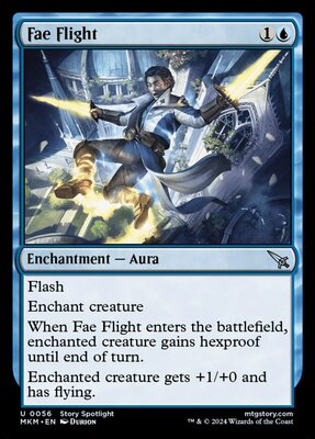 万智牌仙儿飞空英文平卡银卡牌