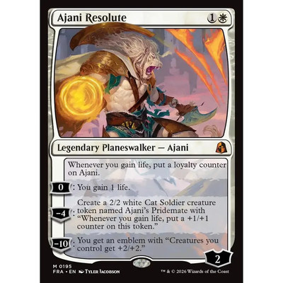 万智牌 坚毅的阿耶尼 Ajani Resolute FRA 英文平/闪卡 秘稀