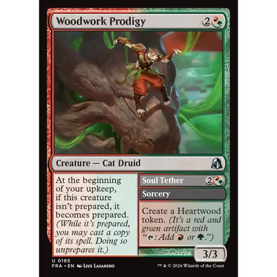 万智牌 雕木逸才 Woodwork Prodigy FRA 英文平/闪卡 银