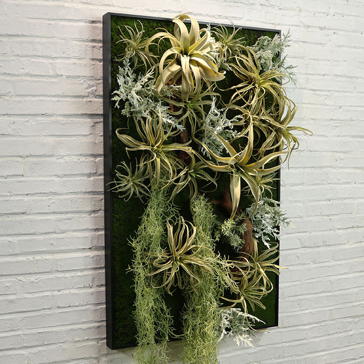 仿真植物挂画空气草苔藓墙壁装饰定制设计屏风立体组合假花软装