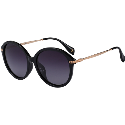 花雨伞偏光圆框司机女士太阳镜