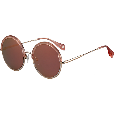 花雨伞复古风圆框时尚方脸偏光镜