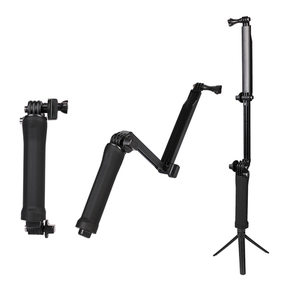 GoPro配件三折调节臂 Hero4/3+ 3-way三向支架手柄 三脚架自拍杆