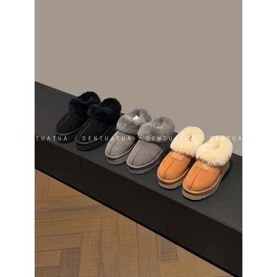 DENTUATUA 雪场到街区的无缝切换！25FW 羊皮毛一体厚底雪地靴 女