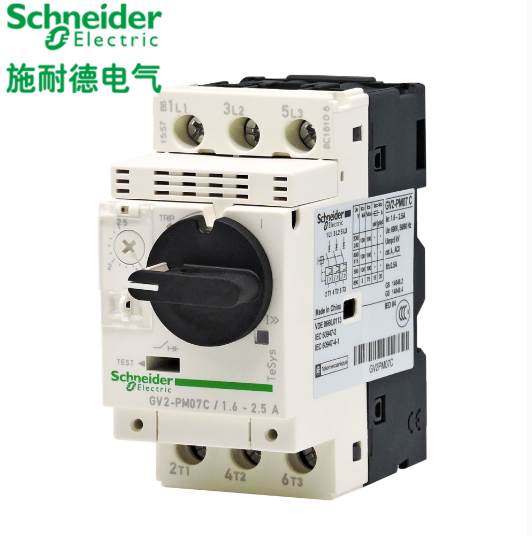 施耐德电动机热磁断路器旋钮控制GV2PM07C整定电流：1.6-2.5A_虎窝淘