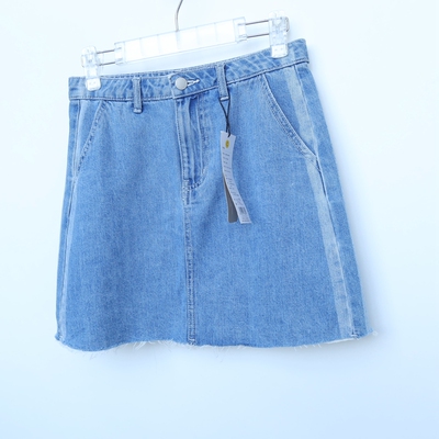 正品超值女夏全棉A字牛仔短裙