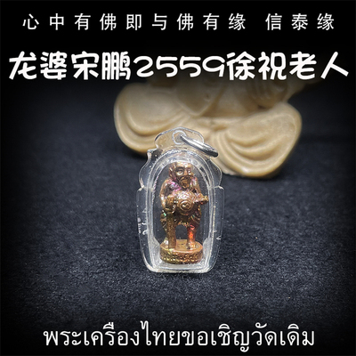 泰国佛牌 龙婆宋鹏 2559 徐祝老人 亚克力防水外壳 吊坠