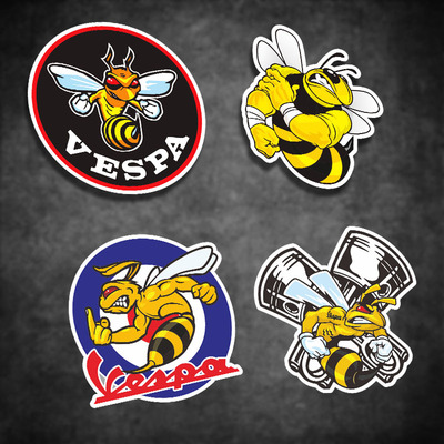 适用意大利 Piaggio 适用于比亚乔伟士摩托车贴花划痕遮挡防水贴