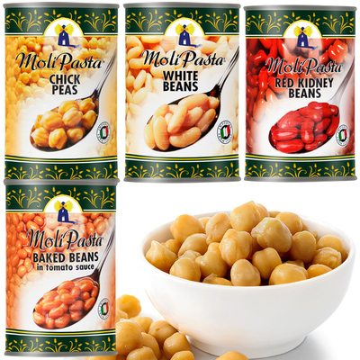 意大利进口莫利红腰豆鹰嘴豆白豆罐头400g 家用即食沙拉西餐配料