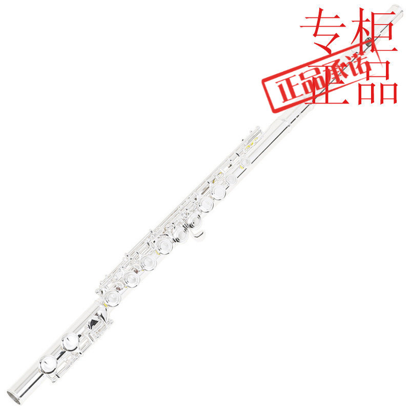 ㊣跨境镀银长笛16孔闭孔C调银色长笛白铜曲列式长笛专业演奏flute