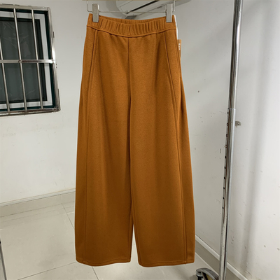 实拍品牌剪标lulu2026秋冬新垂感显瘦宽松棉质休闲弯刀阔腿卫裤女
