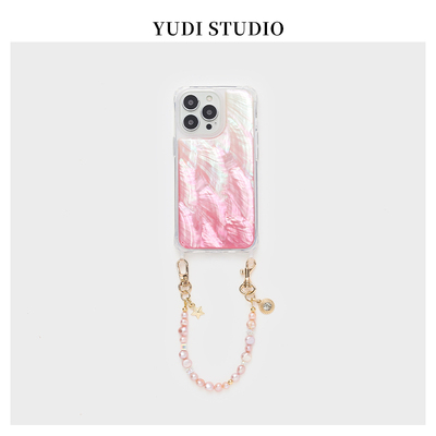 水粉渐变天然珍珠适用苹果贝母