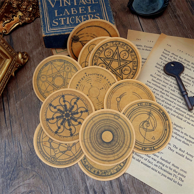 棕熊家复古暗黑牛皮纸手帐贴纸