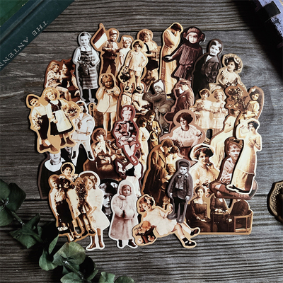 棕熊家手帐装饰拼贴人物照片厚卡