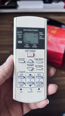 适用松下空调遥控器CS-PC12MKH A75C3295 A75C3297 3291 3290英文