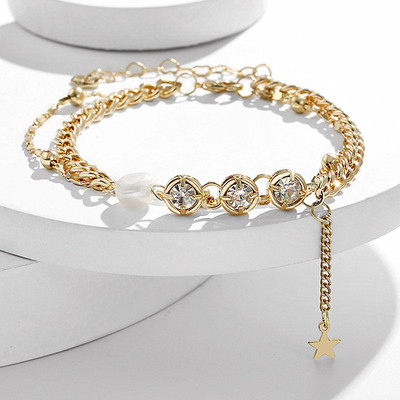 高级感时尚潮双层单颗淡水珍珠