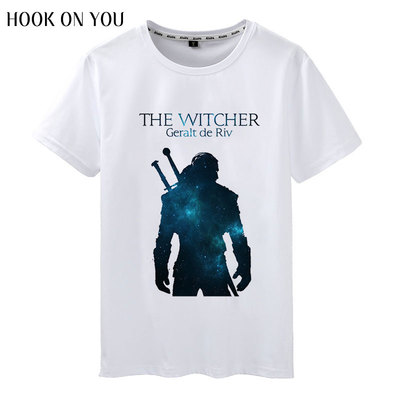 猎魔杰洛特 巫师3野狩猎The witcher 3 游戏周边男士短袖T恤衣