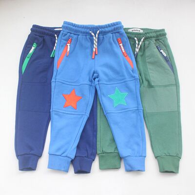 【猫耳】2-14码 英单bd男童纯棉毛圈休闲裤