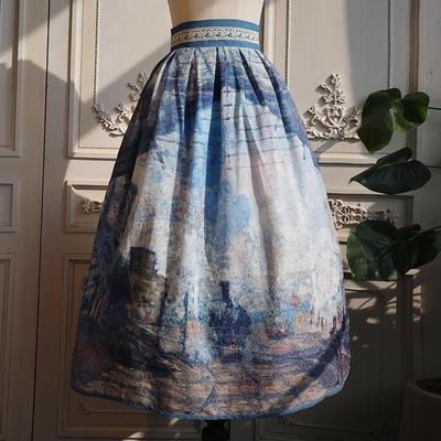 圣拉扎尔火车站半身裙复古英伦