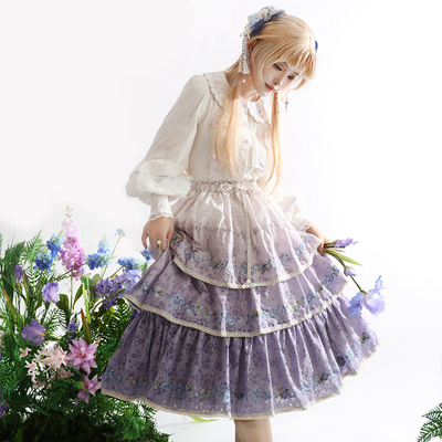 【月下鸢尾】渐变JSK半裙
