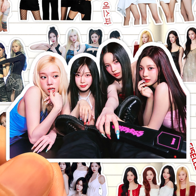 aespa组合贴纸高清防水韩国演唱组合金冬天刘知珉NINGNING粘贴画