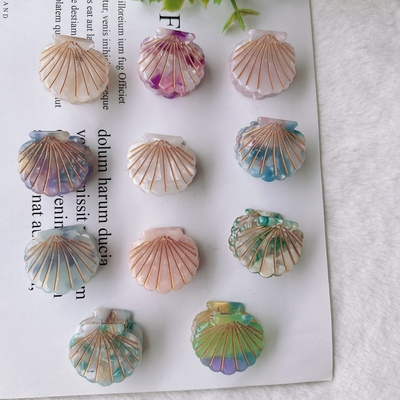 韩版醋酸小贝壳小抓夹时尚百搭卡通少女刘海碎发侧边小鲨鱼夹发抓