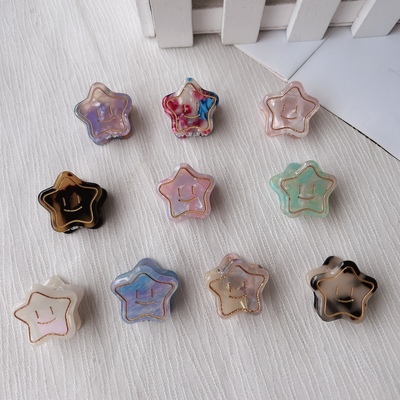 韩版醋酸五角星小抓夹时尚百搭气质款少女刘海碎发侧边抓夹