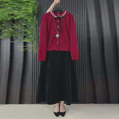 韩版时尚减龄学院风上衣半身裙新