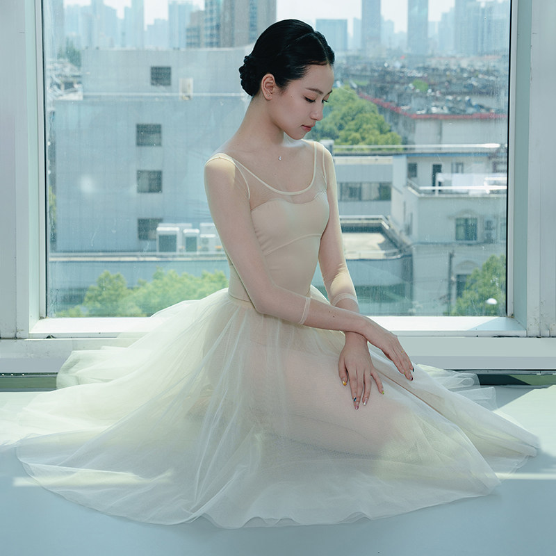 很轻盈可转平的浪漫软纱Tutu裙 Ruisky芭蕾舞仙女剧目变奏360度裙_虎窝淘