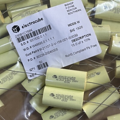 原盒 美国电子俱乐部 electrocube W230B 15UF 200V 分频耦合电容