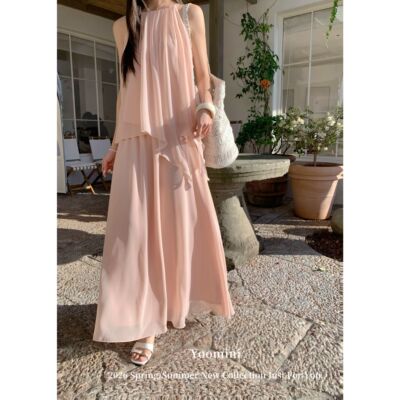 YOOMINI-+高腰半身裙温婉度假套装26年夏套装(两件套)Y11312-DLY