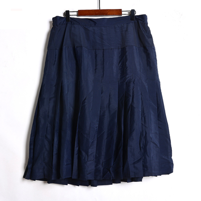 2026夏季百褶大码半裙中高腰欧美风时尚通勤中长款直筒休闲半身裙